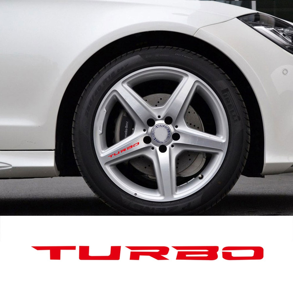 3-Color 4pcs/ Set Wheel Decal Turbo Car sport Racing Stickers For ...