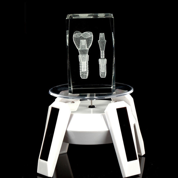 Dental molar implants plastic model crystal teeth model with rotary ...