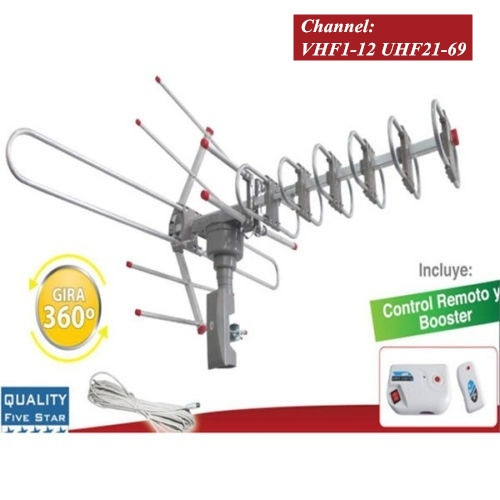 Outdoor Amplified Antenna Digital HD TV 38dB UHF/VHF/FM XJ-100A | Wish