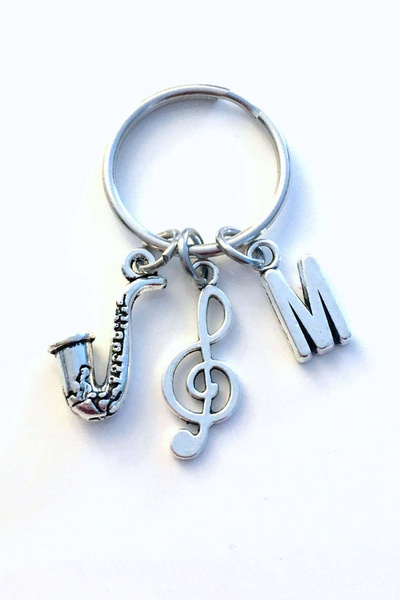 Saxophone Keychain, Saxophonist Key chain, Gift for Jazz Musician ...