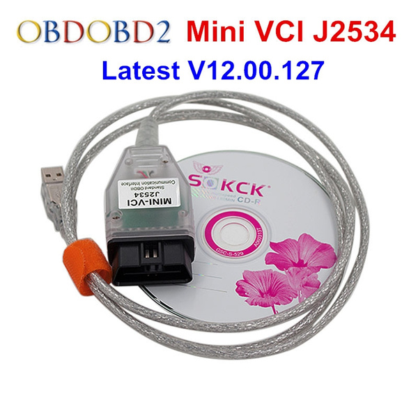 Latest V12.00.127 MINI VCI Interface FOR TOYOTA TIS Techstream MINI-VCI ...