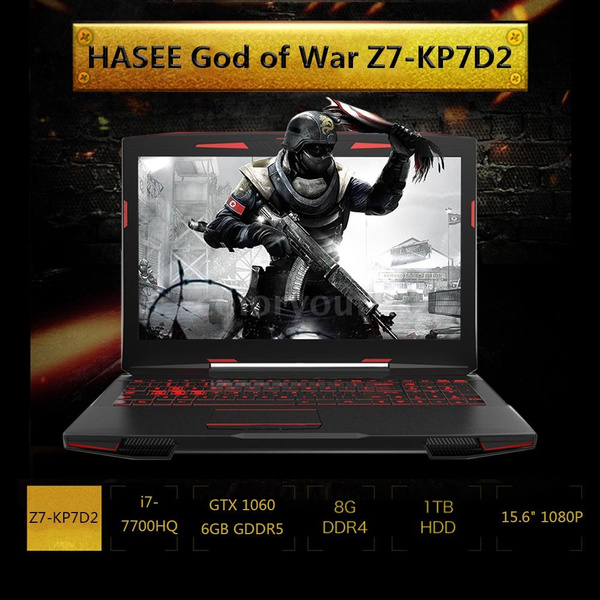 HASEE God of War Z7-KP7D2 Laptop Notebook PC 15.6" 1920*1080 HD IPS Display for Intel I7-7700HQ ...