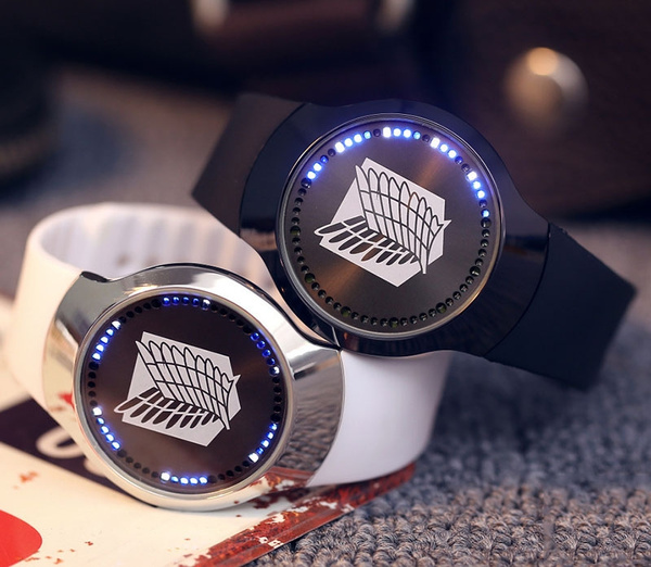 Anime One Piece Attack on Titan Fairy Tail Naruto Watch LED Touch ...