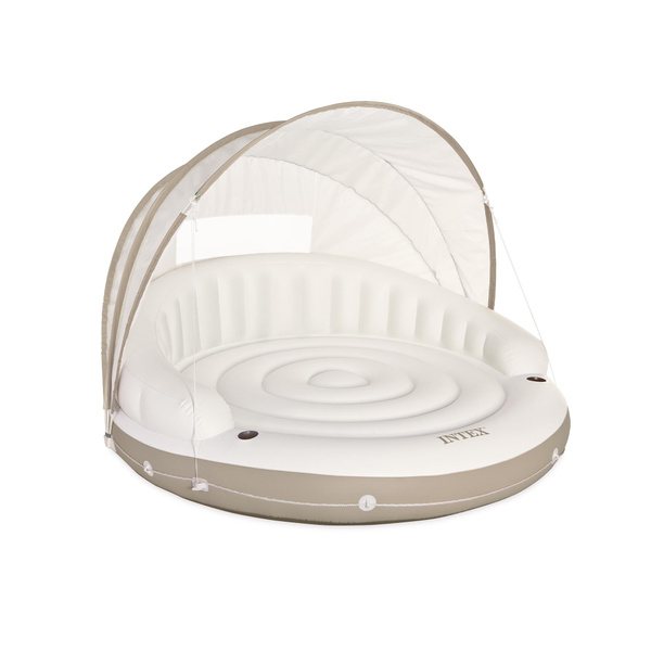 Intex Canopy Island 78" X 59" Inflatable Water Lounge Raft 58292EP ...