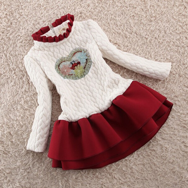 Girls Dress Autumn Winter 2017 Baby Girls Warm Clothing Kids Girl ...