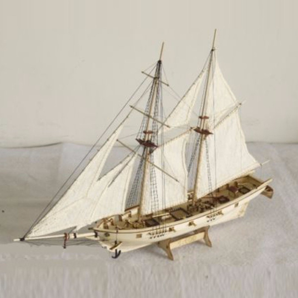 1:100 Scale Wooden Sailboat Kits Wooden Ships Home Model Decoration ...