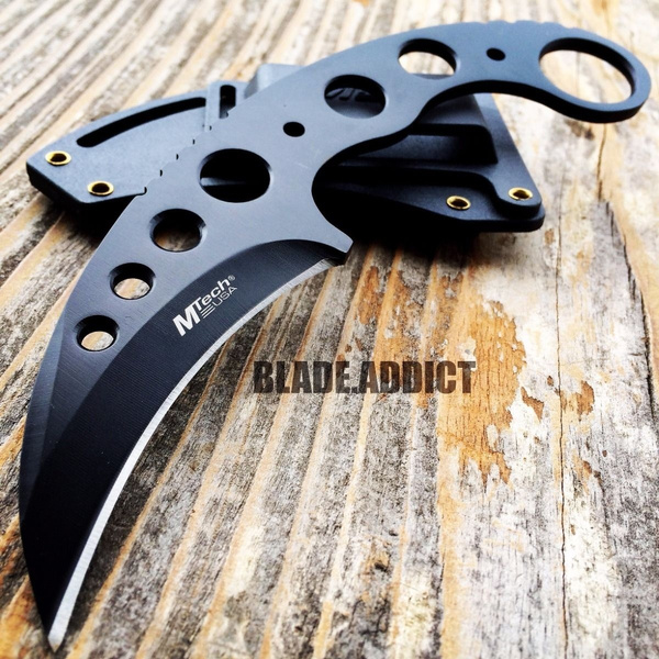7" TACTICAL COMBAT Karambit Claw FIXED BLADE KNIFE Army Hawkbill w ...