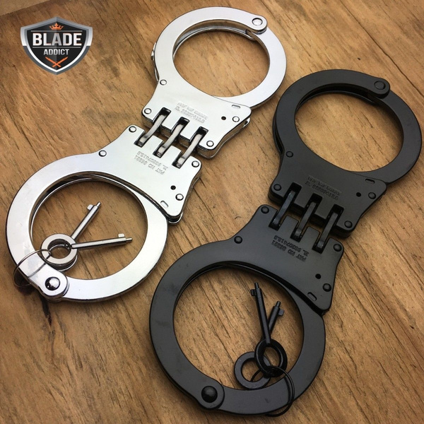 2 PC Professional Double Lock Chrome Steel Hinged Police SECURITY ...