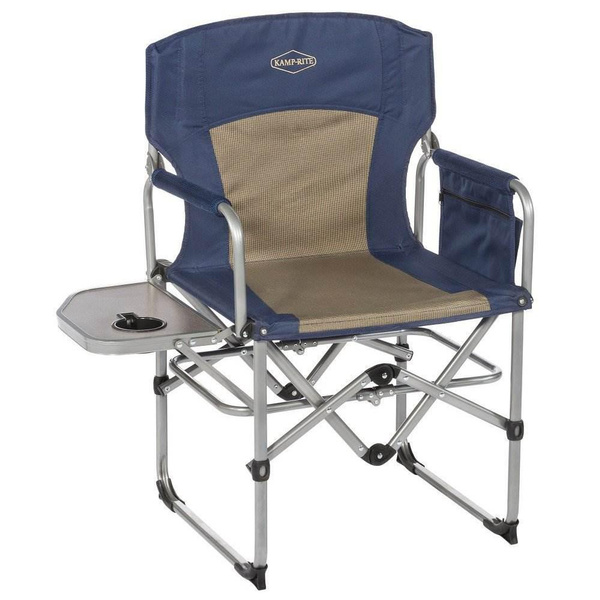 Kamp-Rite Compact-Fold Director's Chair with Side Table and Cup Holder ...