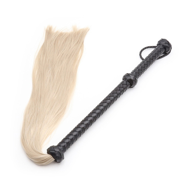 Horse Tail Leather Whip Spanking Paddle Bdsm Whips Nightclub Bar Party ...