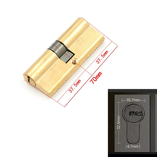 75MM 37.5/37.5 Brass Key Cylinder Door Lock Barrel High Security Anti ...