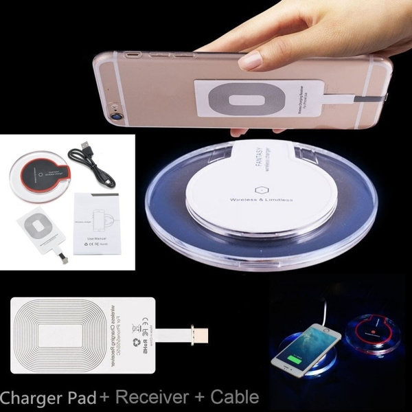 Charging Pad+USB Cable+Receiver Charge Mat Wireless Charger Qi Standard ...