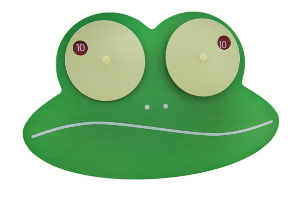 Ziggy the Green Googly Eyed Frog Wooden Wall Clock | Wish