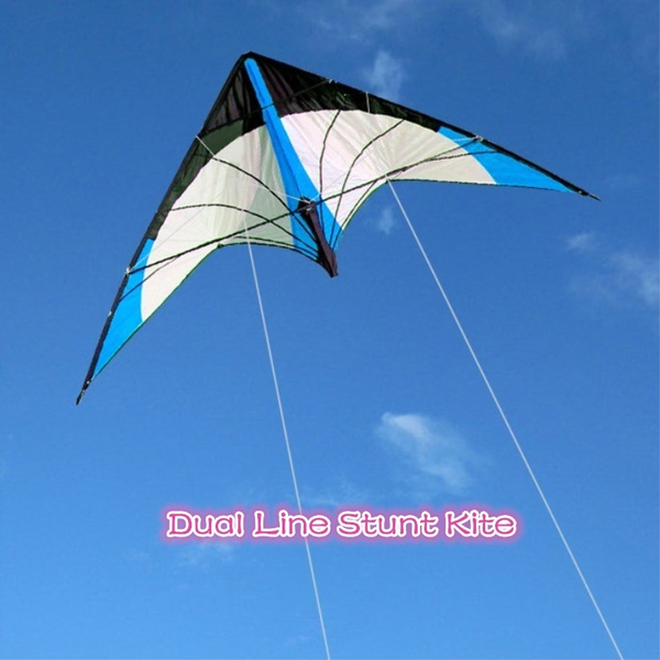 Outdoor Fun Sports 48 Inch Dual Line Stunt Kites / Blue Kite with ...