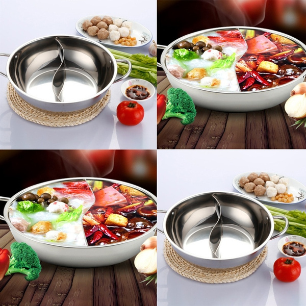 Family Stainless Steel Twin Duck Hot Pot Cookware Hotpot | Wish