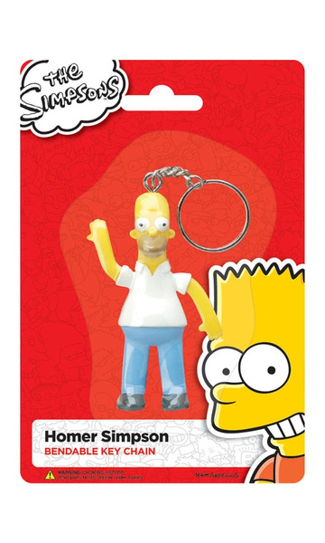 The Simpsons Homer Simpson 3.5in Bendable Keychain | Wish