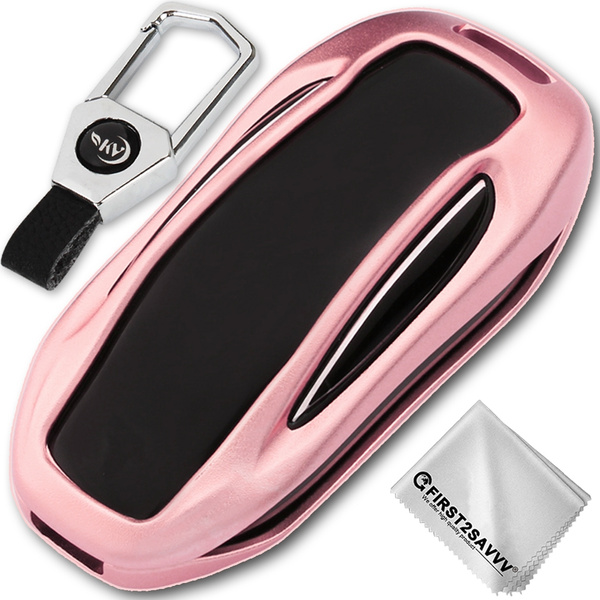 Pink Alumium Hard Keyless Remote Key Fob Flip Key Protection Case Cover ...