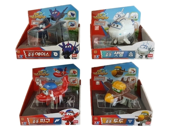 [David Toy] Super Wings Season 2 New Characters Set (Pack of 4), Vroom ...
