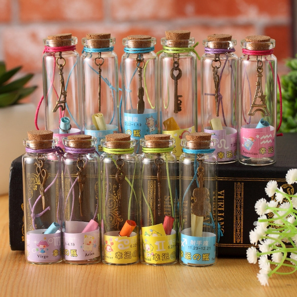 12 constellation drift bottle cork voucher bottle glass creative ...