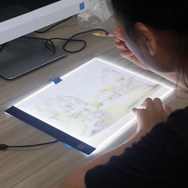 USB A4 LED Drawing Pad Animation Tracing Light Box Tablet Board Blank ...