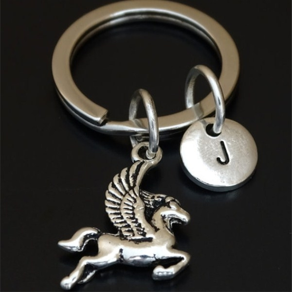 Pegasus Keychain, Custom Keychain, Custom Key Ring, Pegasus Charm ...