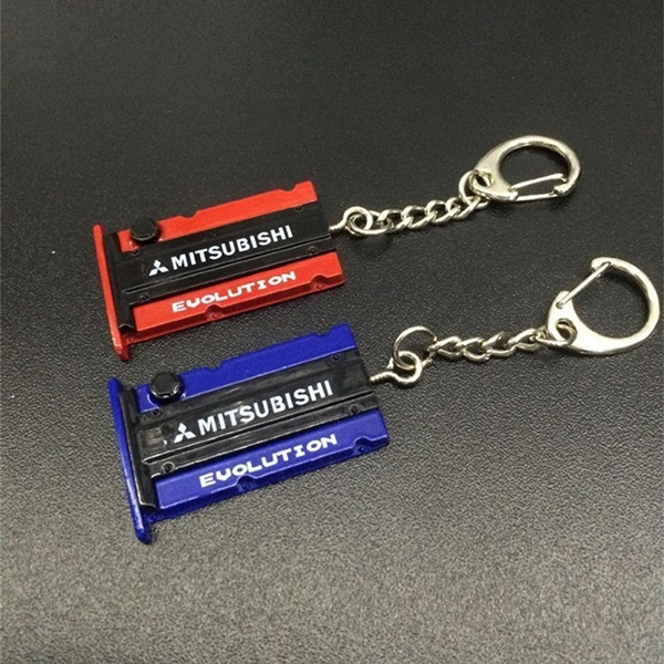 Mitsubishi Evolution Engine Metal Keychain Keyring for Mitsubishi ...
