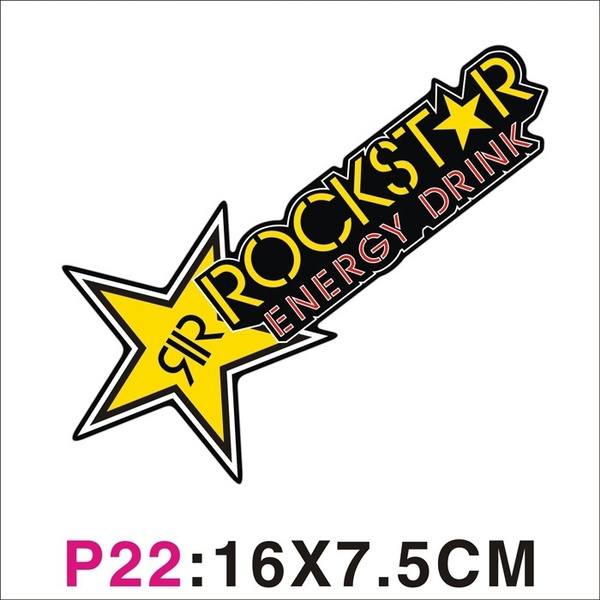 1/2/4 x Reflective Rockstar Energy Motorcycle Dirt Bike Stickers Decals ...