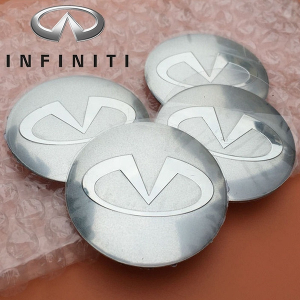 4 x 56.5mm Chrome Car Wheel Center Hub Cap Stickers Badge Emblem Decals ...