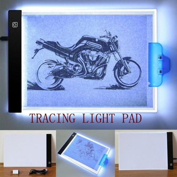 A4 LED Artist Tattoo Art Stencil Board Light Box Tracing Drawing Board ...