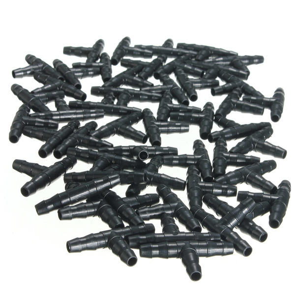 50 Pcs Black Plastic Drip Spray Misting Nozzle Garden Sprinkler Fitting ...