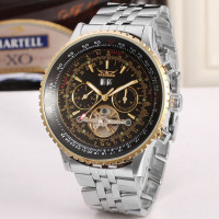 JARAGAR Luxury Watch Men Day/Month Tourbillon Mechanical Watches Stell ...
