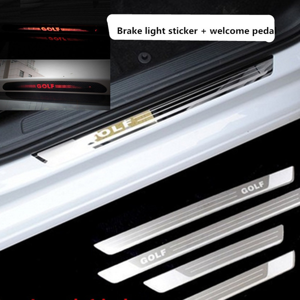 Stainless steel Slim Door sill scuff plate Car accessories For Golf 7 ...