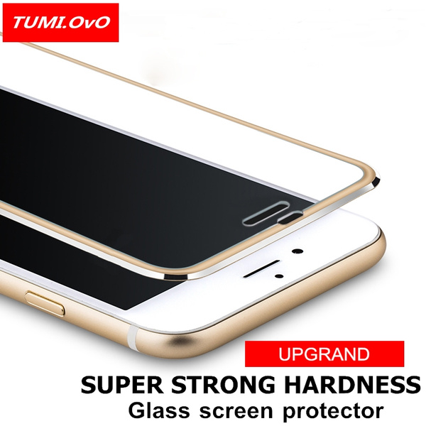 3D Aluminum Alloy Tempered Glass For iPhone 5 5S SE 6 6S 7 8 Plus Full ...