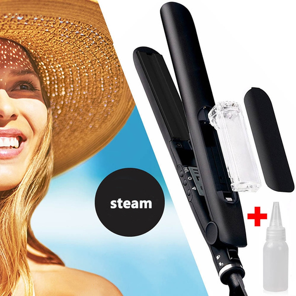 EU/US/UK Plug Multifunctional Electric Hair Boiler Steam Spray Straightener Ceramic Charger ...