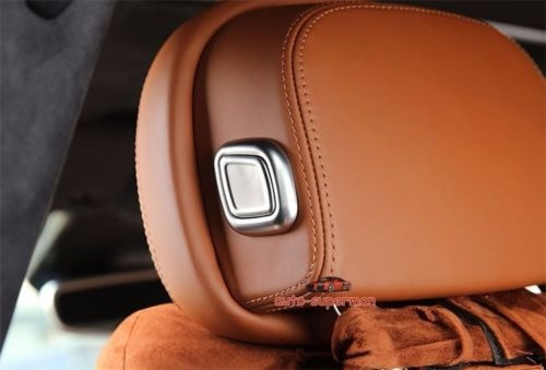 Matt Chrome Front seat Headrest Adjust switch Cap trim For Maserati ...