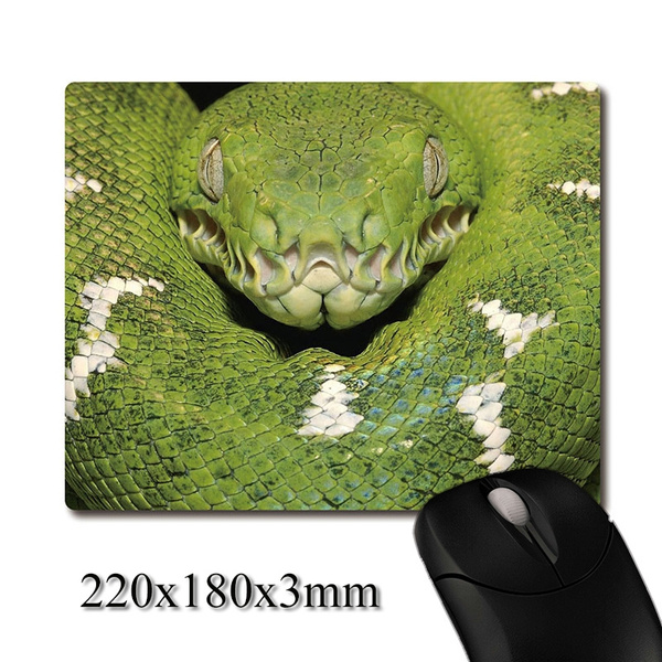 Mighty green python image printed Heavy weaving anti-slip rubber pad ...