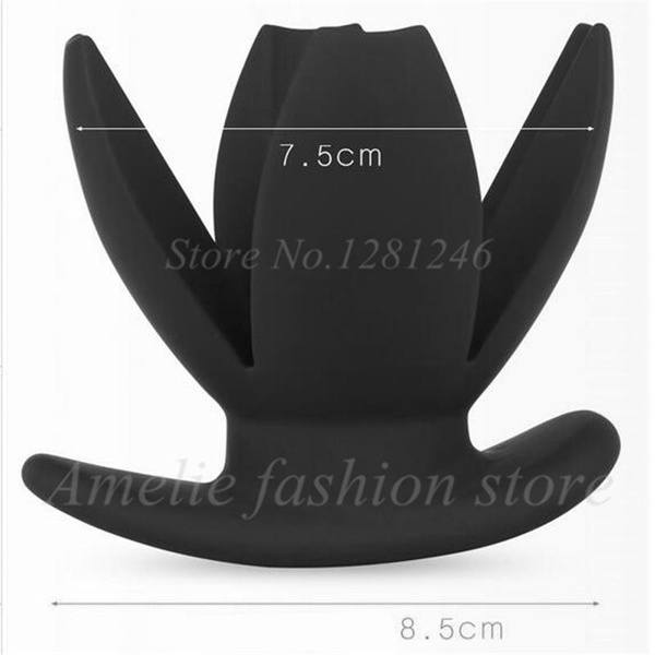 Unisex Flower Opening Hollow Speculum Butt Plug Expander Prostate ...