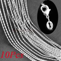 5PCS/10PCS 925 Sterling Silver Necklace Chains 16-30 inches | Wish