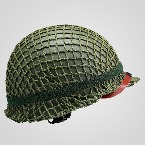 Helmets Nets Coarse Cotton Rope Net Mud Color For M1 WW2 Army Replica ...