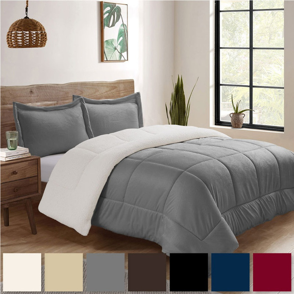 Luxurious Reversible Micro Mink and Sherpa Comforter Set (US Seller) | Wish
