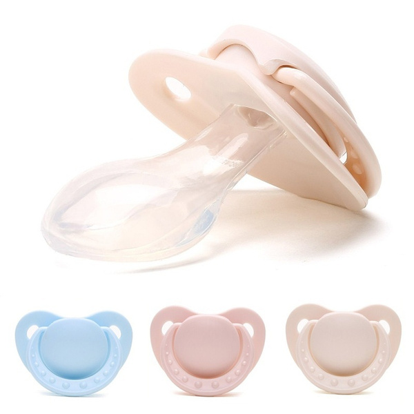 New Reborn Babies Nipple Back Cover Pacifier Silicone Adult Pacifier ...