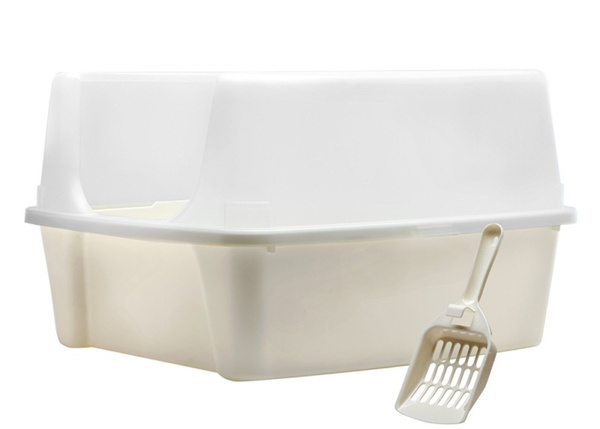 IRIS Open Top Cat Litter Box Kit with Shield and Scoop | Wish