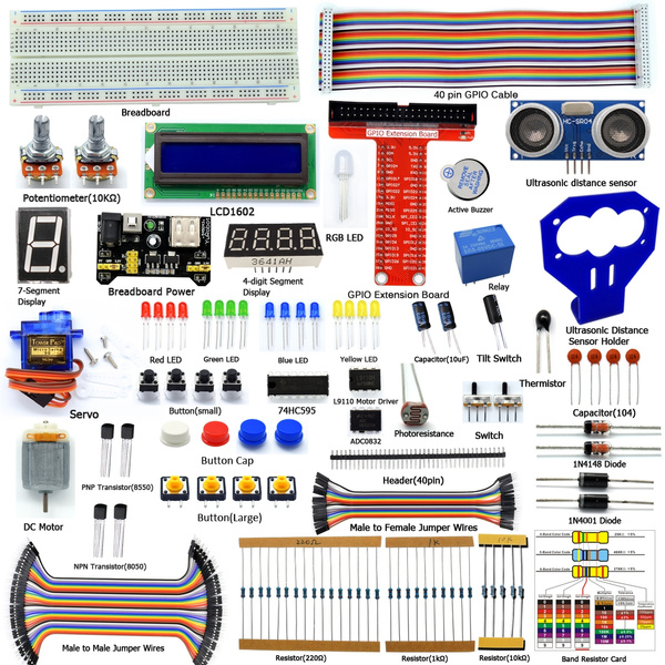 Adeept Ultrasonic Distance Sensor kit for Raspberry Pi 3 2 Model B B+ ...