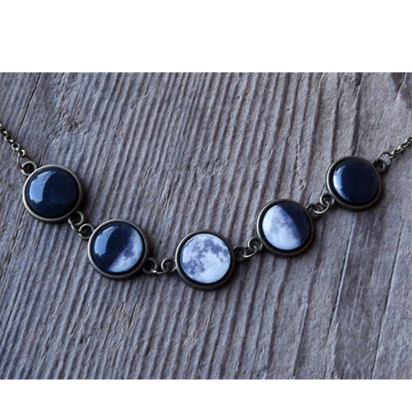 Moon Phase Necklace, Phases Of The Moon, Moon Necklace, Moon Phases ...