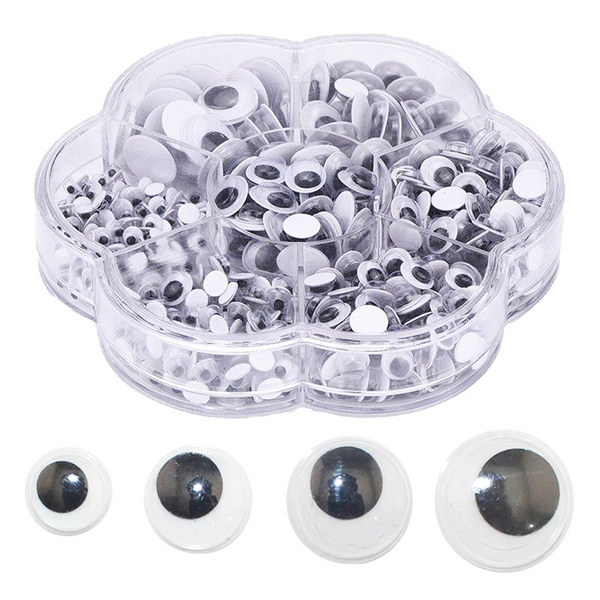 1 Set Wiggly Googly Eyes DIY Hand Craft Toys Scrapbook Moveable Black ...