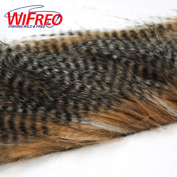 Wifreo 5 Bags 5X12CM Fly Tying Furabou Grizzly Color Craft Fur Fiber ...