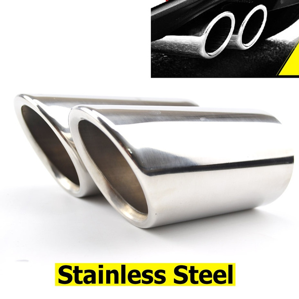 2pc Exhaust Muffler Tips For VW Polo 6R Bora Golf 5 6 7 Mk7 Scirocco 1 ...