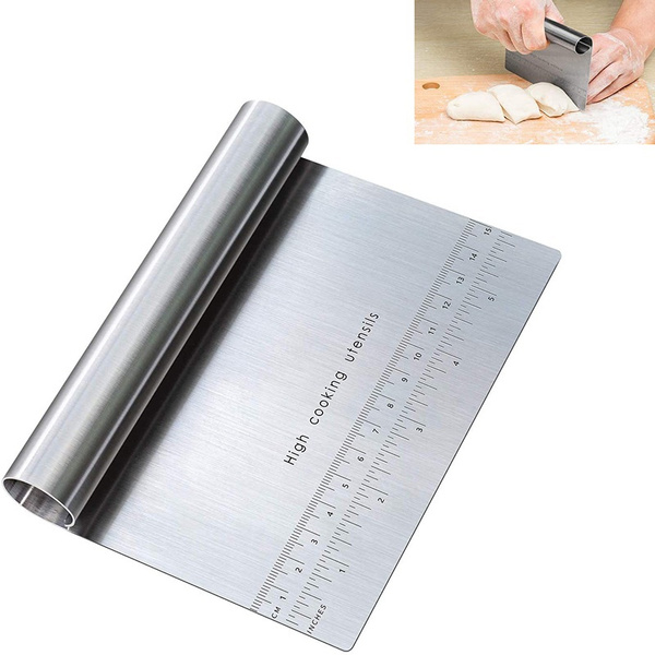 Pro Dough Pastry Scraper/Cutter/Chopper Stainless Steel Mirror Polished ...