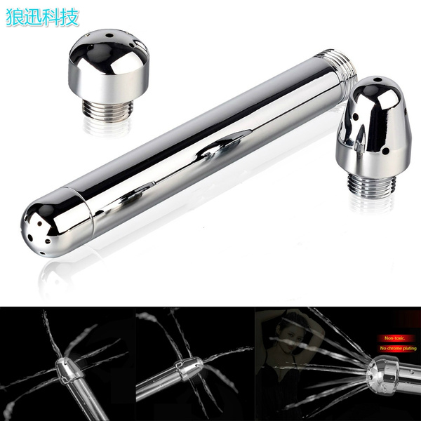 Silver Aluminum Shower Enemaa Water Nozzle 3 Style Metal Cleaner Heads ...