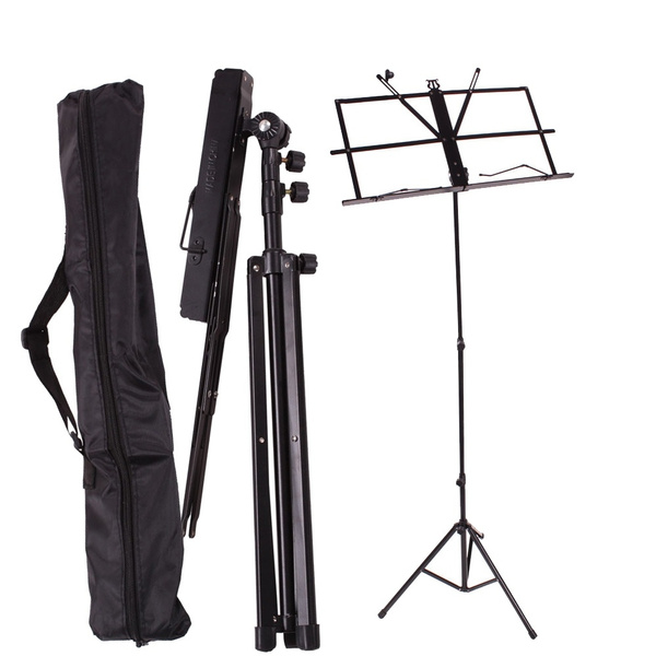 Adjustable Folding Sheet Music Stand Score Holder Mount Tripod Carrying ...